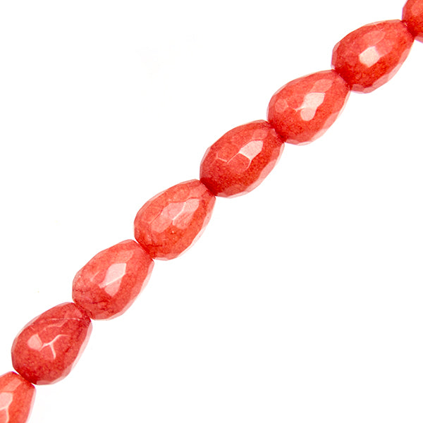 Jade Gota Facetada 12x9mm Naranja Brillante – KARATI