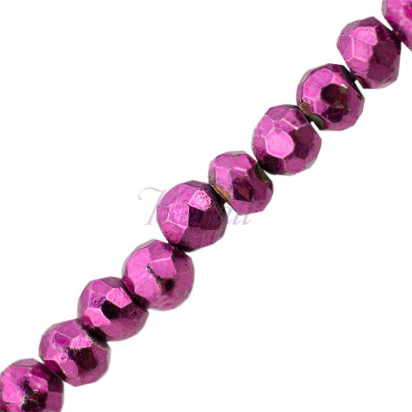 Pirita Rondela Facetada 2x3 mm Rosa – KARATI